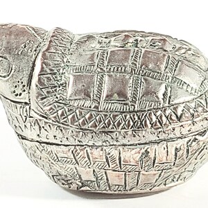 Small Silver Plate Turtle Ring or Trinket Box, Hand Crafted Etched ...