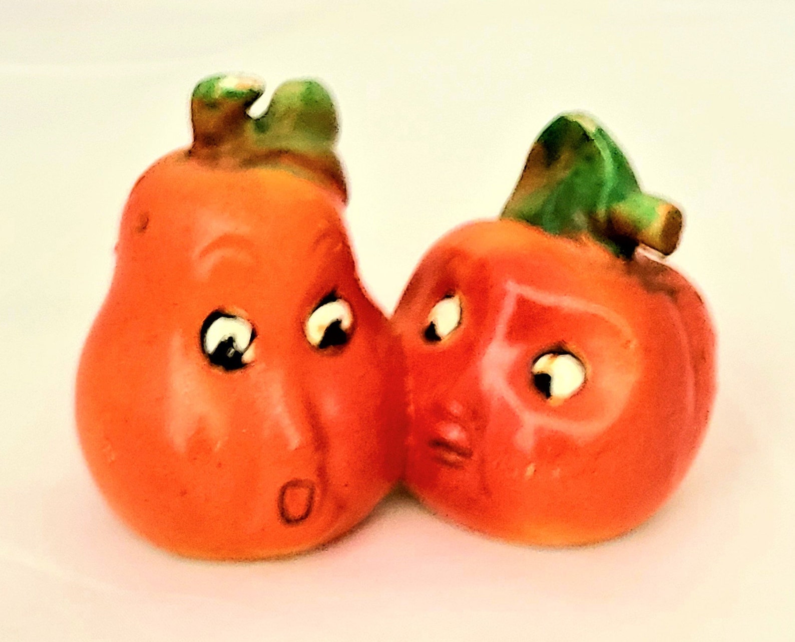 Anthropomorphic Apple Pear Salt and Pepper Shakers Figurines - Etsy