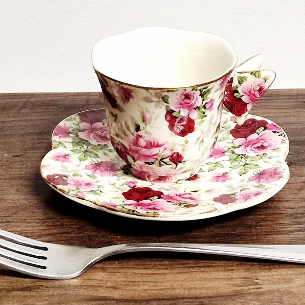 Chintz Tea Cup - Etsy