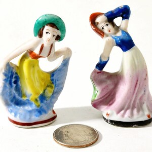 Miniature Dancing Girls Figurines, Set of 2, Occupied Japan Vintage 40s ...