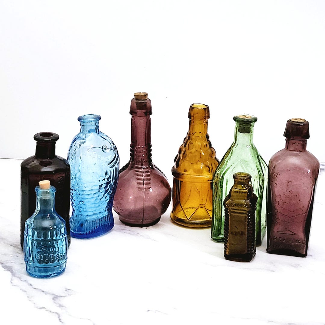 Miniature Bitters Bottles, Ball and Claw, Fischs Bitters, and Mckeevers ...