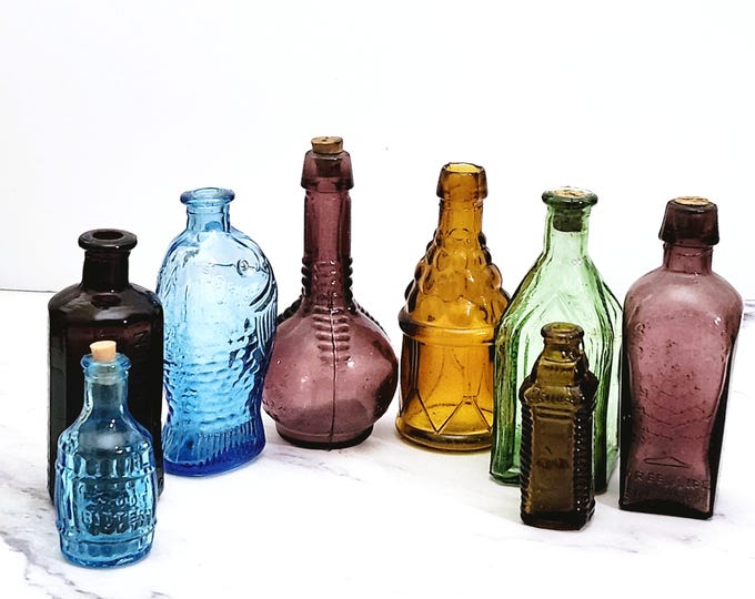 Miniature Bitters Bottles, Ball and Claw, Fischs Bitters, and Mckeevers ...