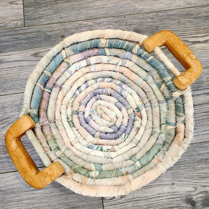 Fabric Coiled Basket - Etsy