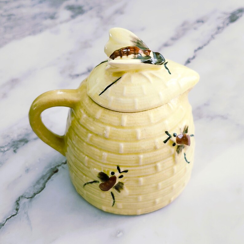 Beehive Creamer or Honey Pitcher With Bees Vintage 60s 70s - Etsy