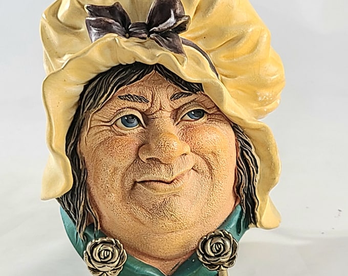 Bosson Sarah Mrs Gamp Chalkware Head Bust Original Tag Vintage 1964 ...