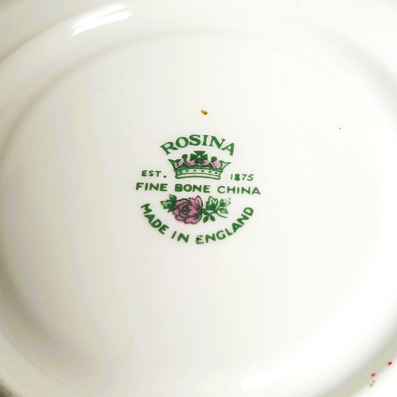 Rosina Fine Bone China Tea Cup: Pink Yellow Cabbage Roses & Gold Trim ...