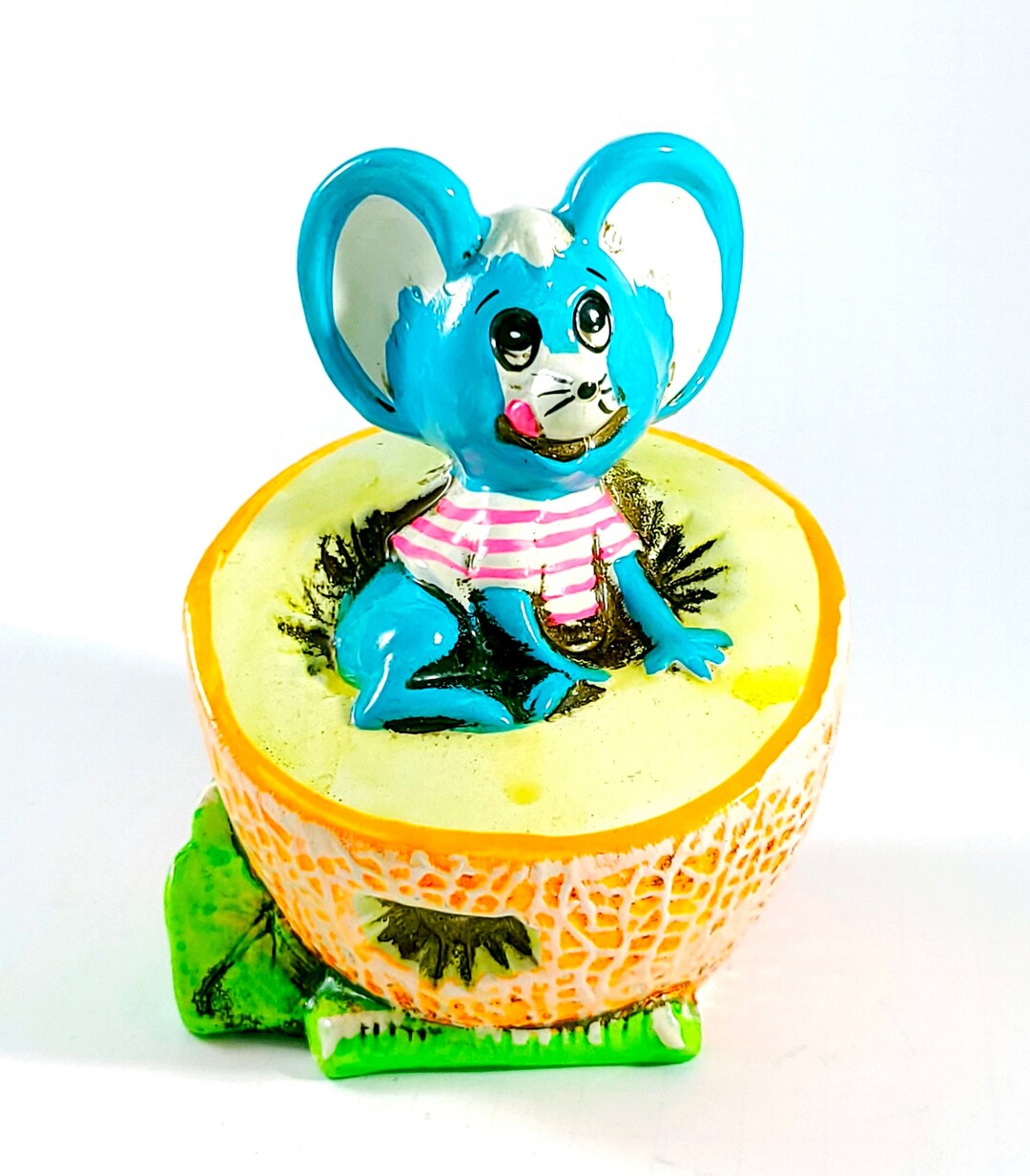 Holiday Fair Mouse Bank Figurine Neon Mod Chalkware Carnival - Etsy