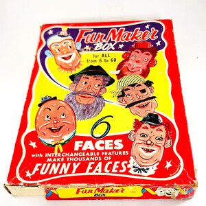 50s Fun Maker Puzzle Game With 6 Interchangeable Faces & Extra Pieces ...