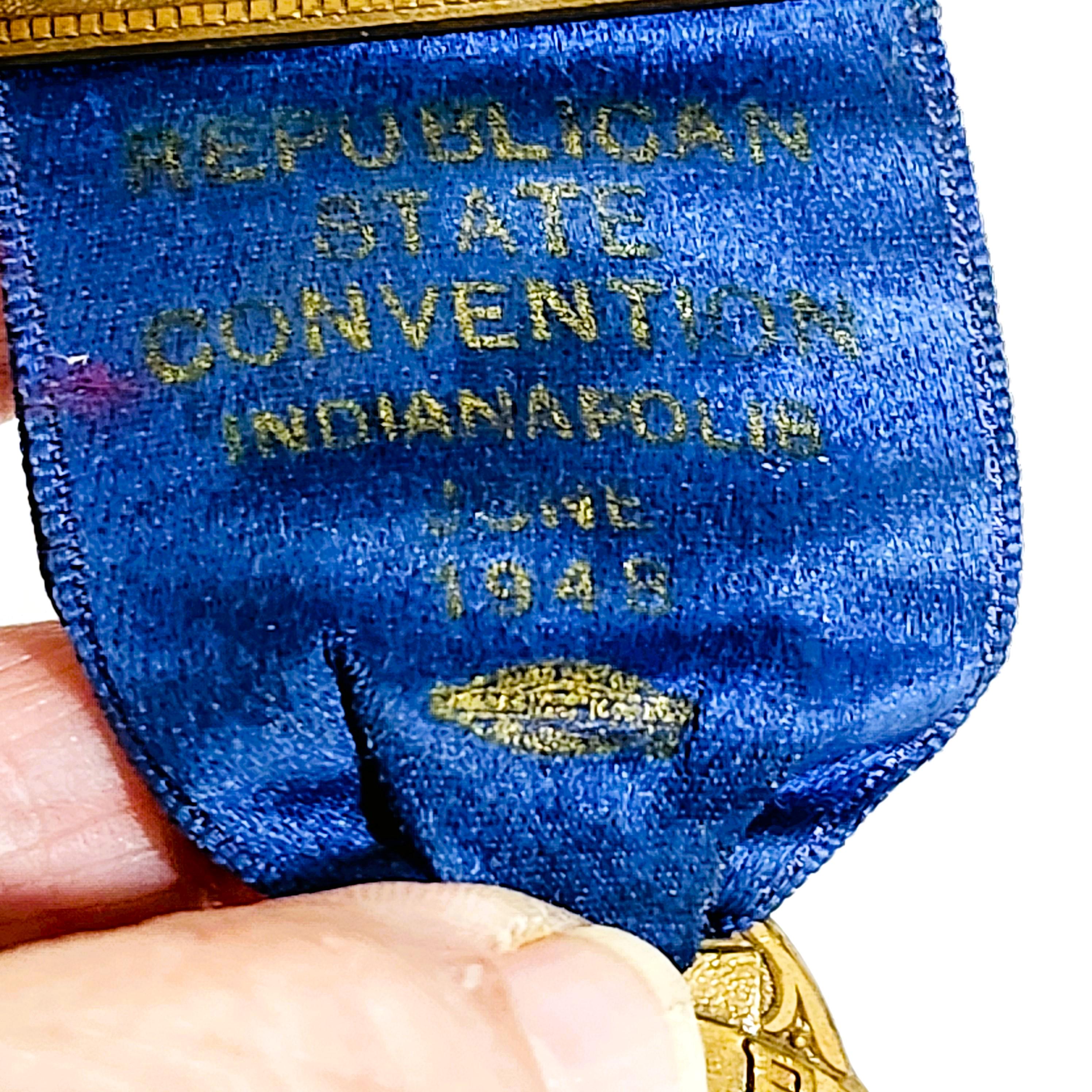 1948 Delegate Copper Pinback Badge: Republican State Convention - Etsy