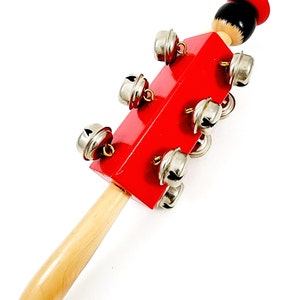 Pinnochio Toy Noise Maker Wood Rattle With Bells Vintage 80s - Etsy