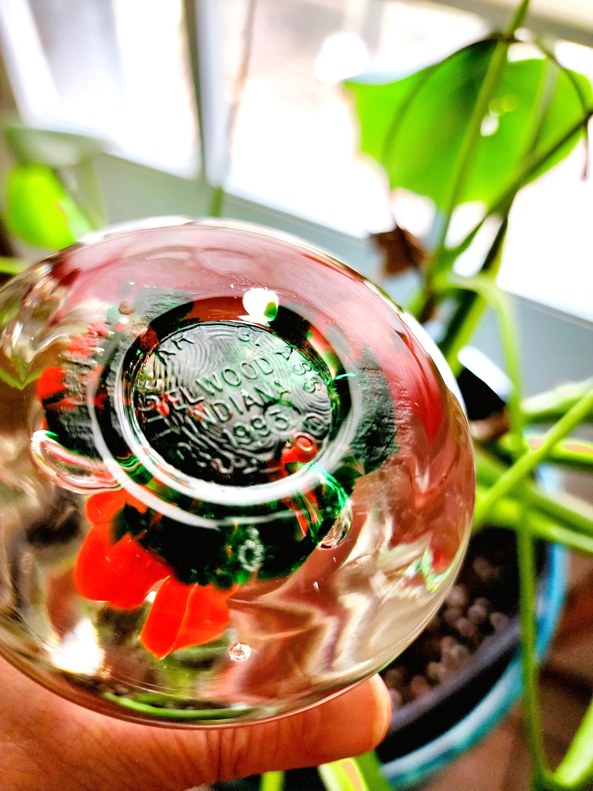 Bell Shaped Paperweight: Controlled Bubble Flowers, Prestige Art ...