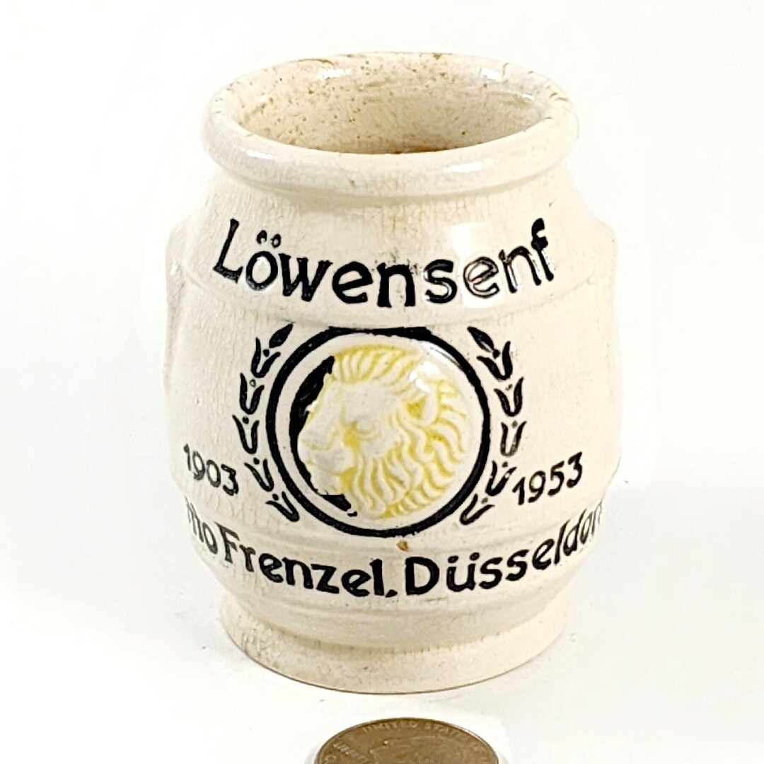 Otto Frenzel Lowensenf Mustard Pot Condiment Jar Made in Germany ...