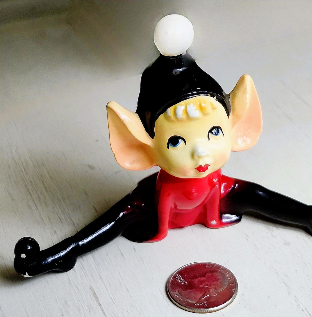 Big Eared Pixie Elf Figurine Legs Spread Out Vintage 50s - Etsy