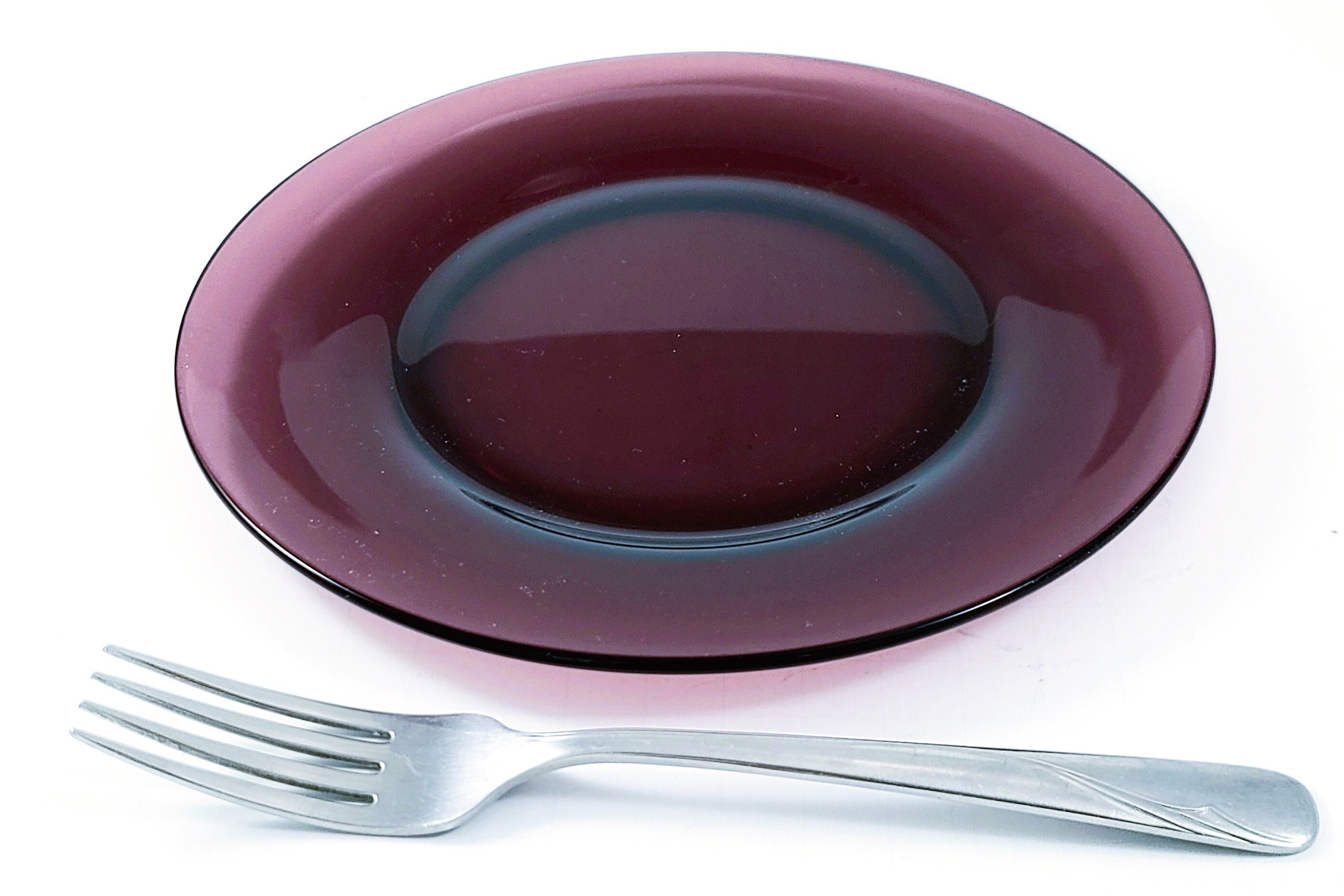 Amethyst Purple Dessert Or Salad Plates Set Of 4 Vintage 70s Etsy