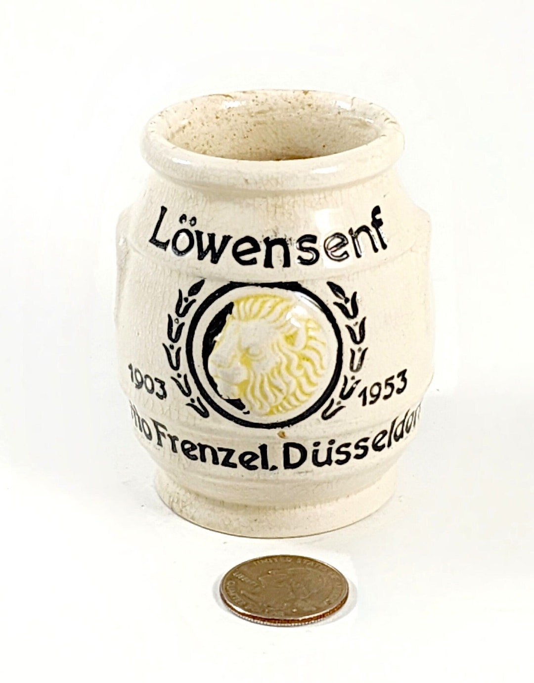 Otto Frenzel Lowensenf Mustard Pot Condiment Jar Made in - Etsy