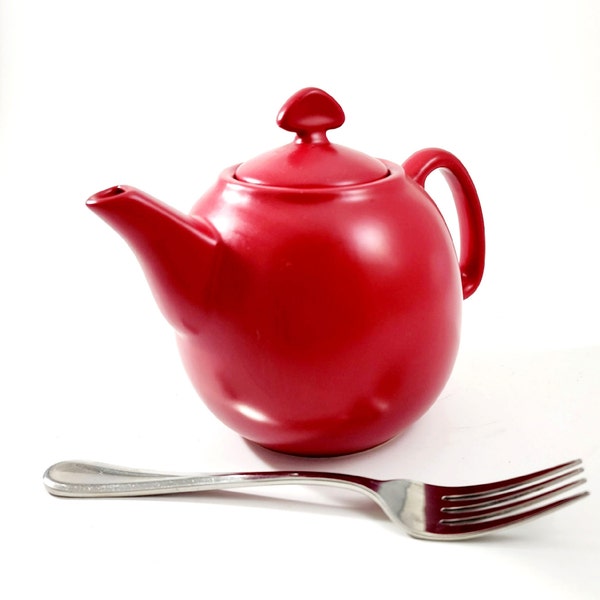 Red Teapot - Etsy