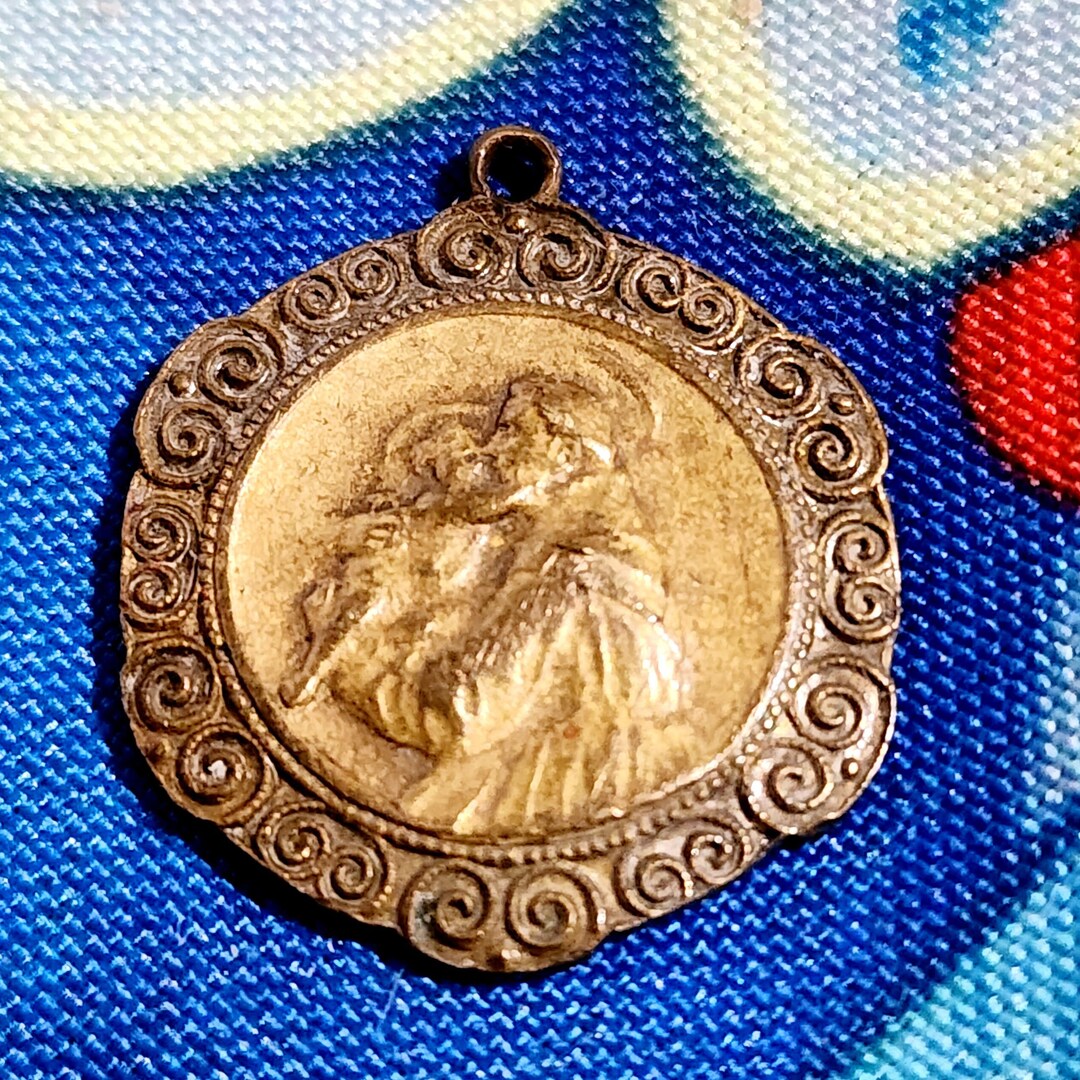 Copper Religious Medal Saint Anthony Antique 1890s to 1920s - Etsy