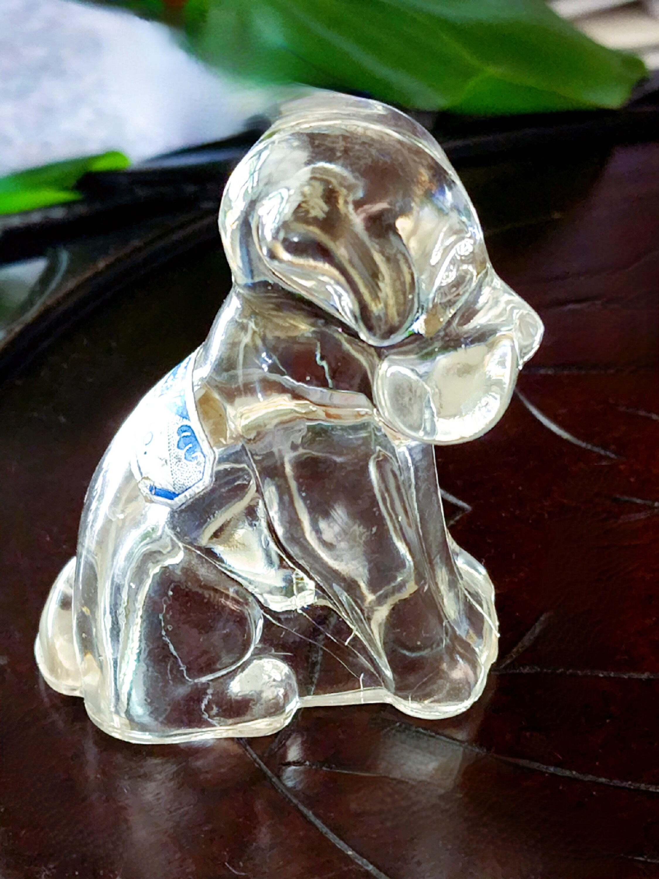 Souvenir Glass Candy Container Mopey Dog Figurine - Etsy