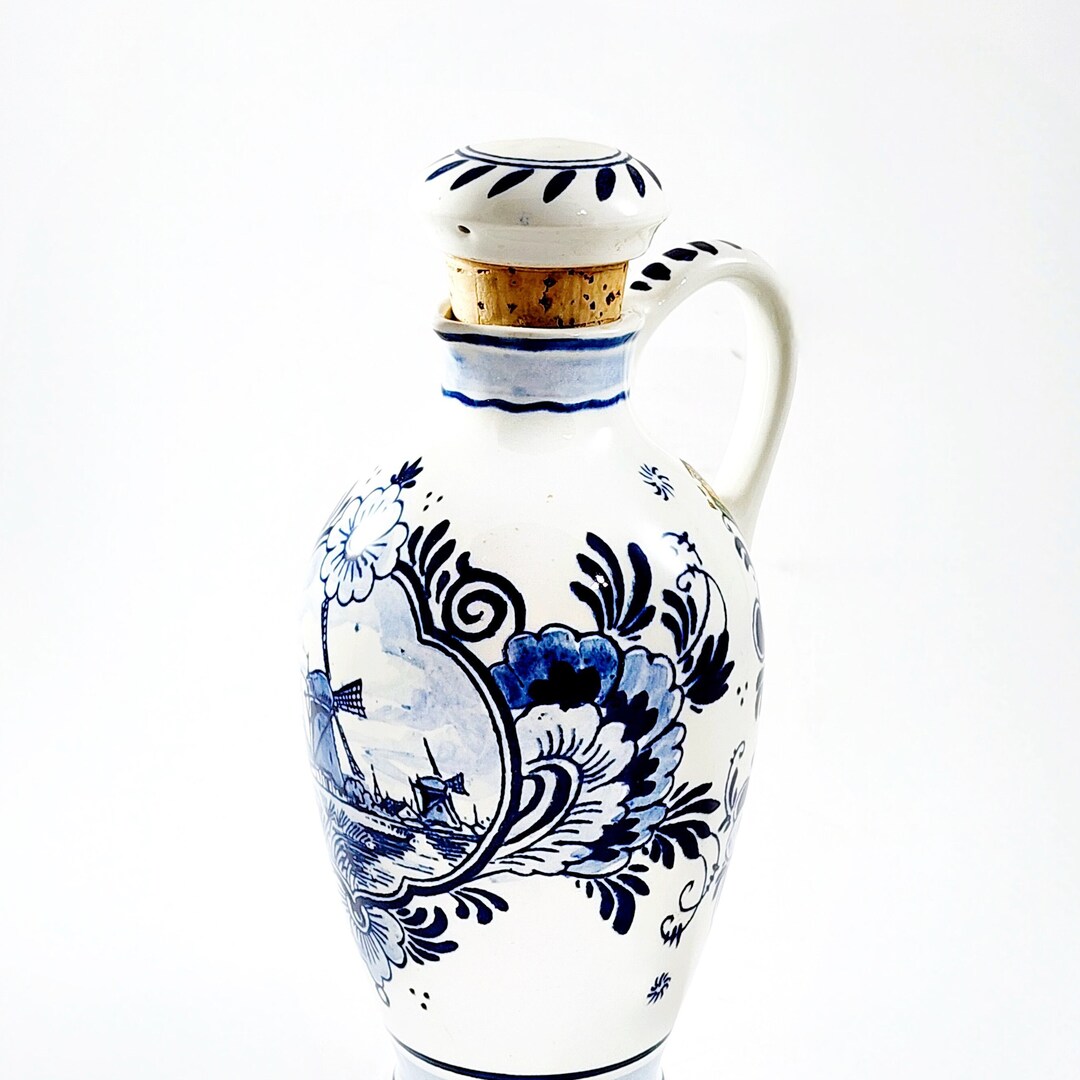 Bols Delft Small Jug Liquor Decanter With Windmill 1 6903G Dutch ...
