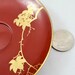 Red Laquer Small 1 Oz Tea Cup and Dessert Plate With Gold - Etsy