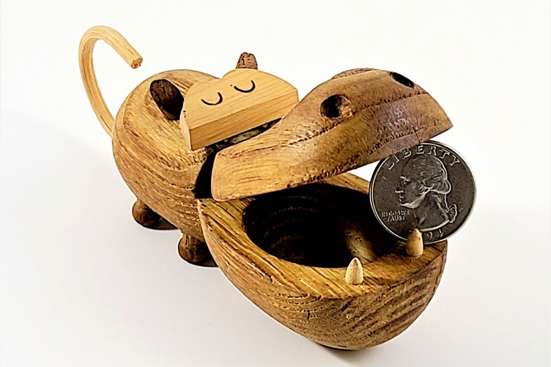 Zoo Line Wood Carved Hippo Hinged Trinket Box Designed by JV - Etsy