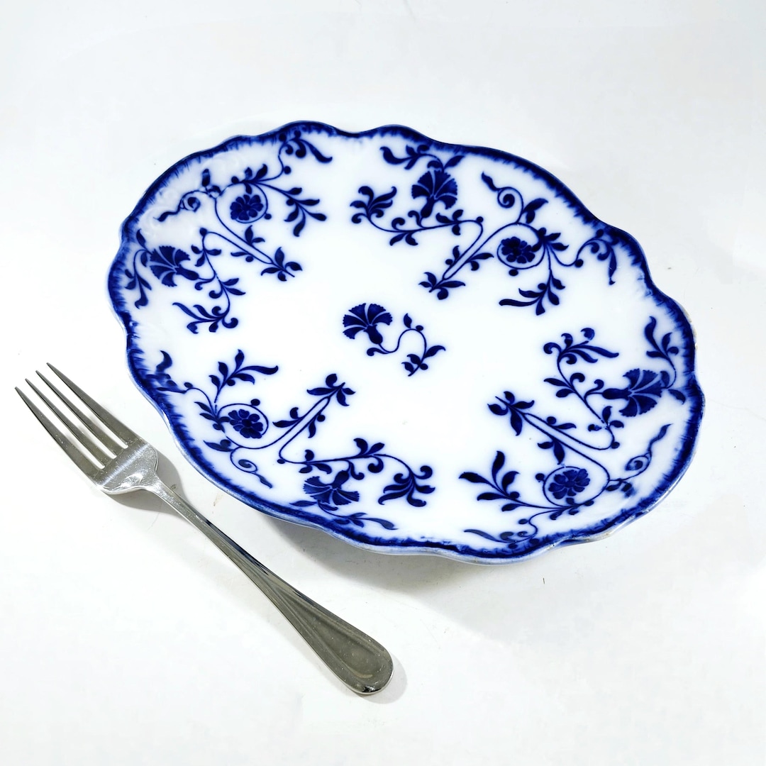 J & G Meakin Small Flow Blue Relish Tray Platter 10 Inch Hanley England ...
