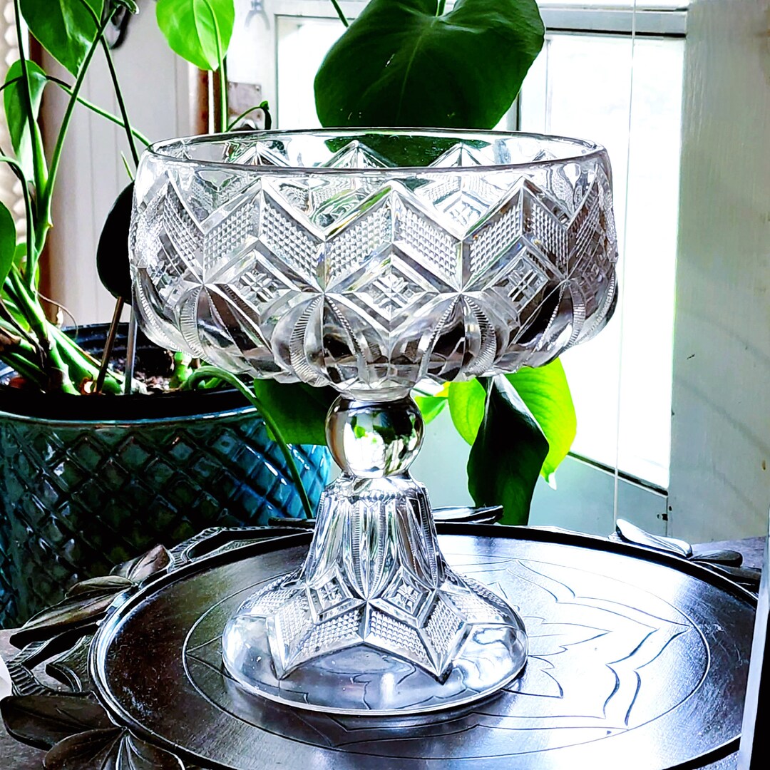 EAPG Compote Ivanhoe Pattern No 65D Findlay Ohio Glass Dalzell, Gilmore ...