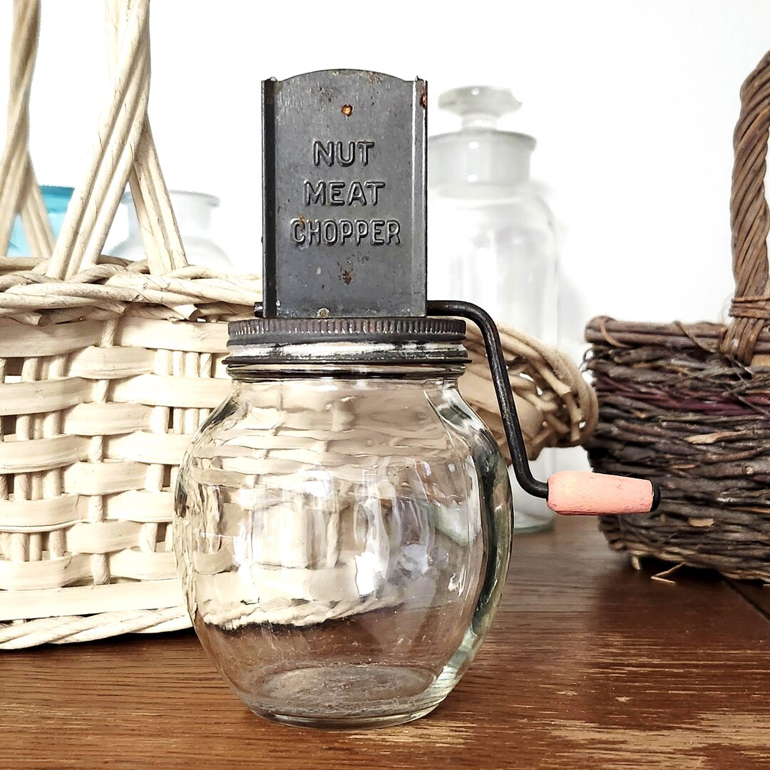 Vintage Androck Nut Chopper With Glass Jar | 1935 Patent | Farmhouse ...