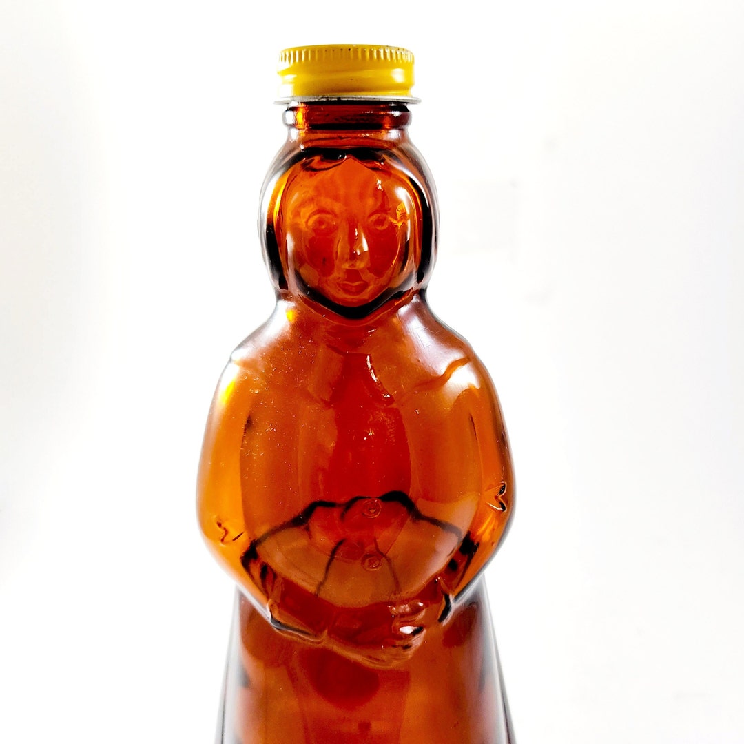 Mrs Buttersworth Large Syrup Bottle Empty With Metal Cap 10 Inch Tall ...