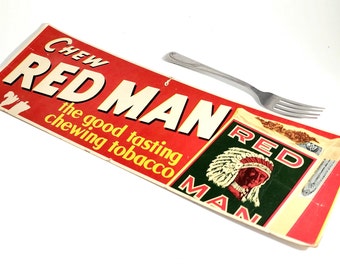 Red Man Tobacco Sign - Etsy