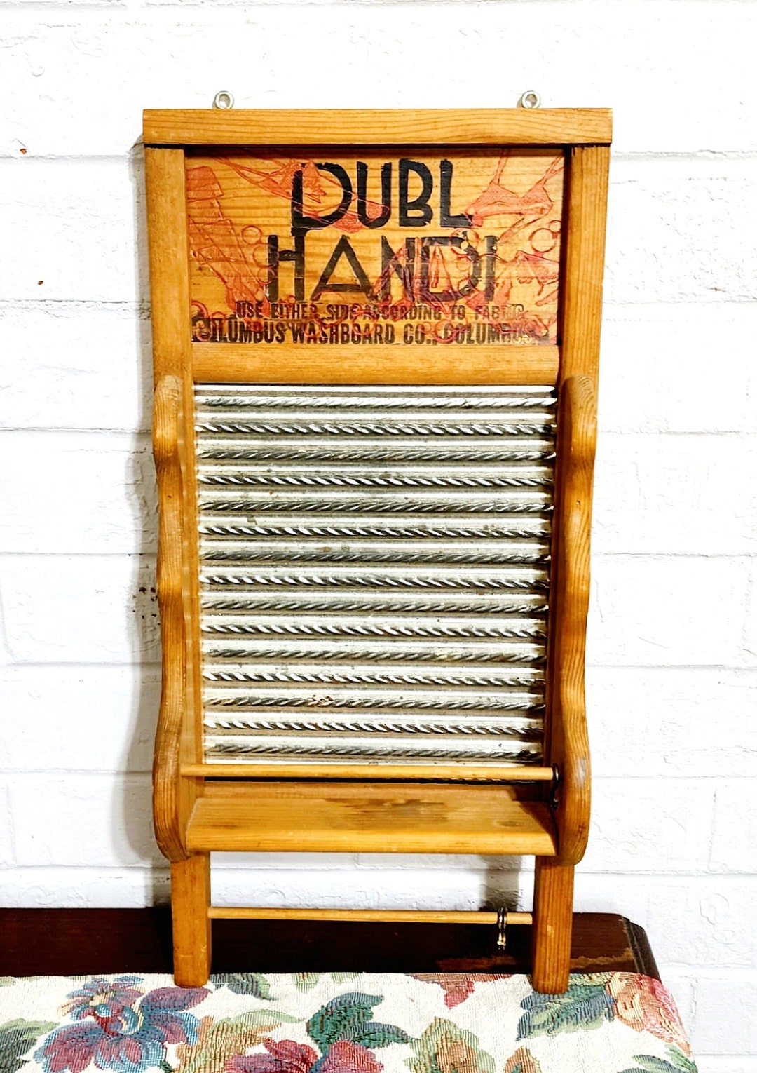 Dubl Handi Columbus Washboard Replica - Repurposed With Shelf and Towel ...