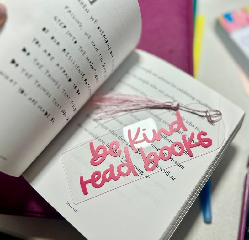 Custom Acrylic Bookmarks // Book Lover Gift, Bookmarks With Tassle ...