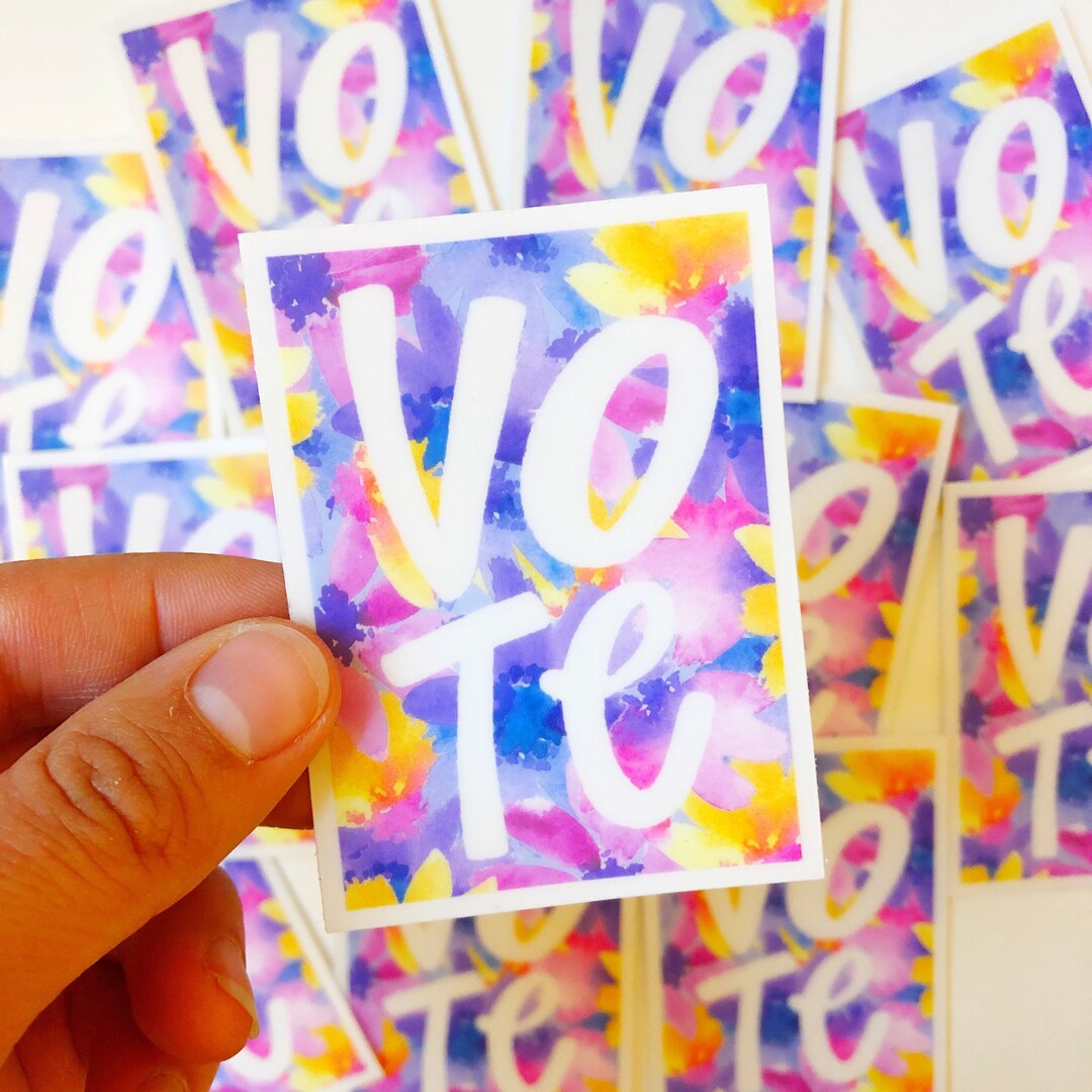 VOTE Watercolor Vinyl Sticker, Election Day Sticker, Vote Bumper ...
