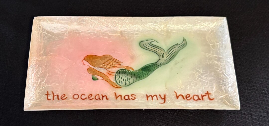 The Ocean Has My Heart Mermaid Tray - Etsy