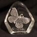 Vintage Retro Glass Butterfly Paperweight - Etsy