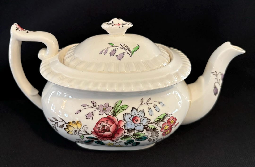 Vintage Copeland Spode Romney Pattern Small Teapot Gadroon Shape - Etsy