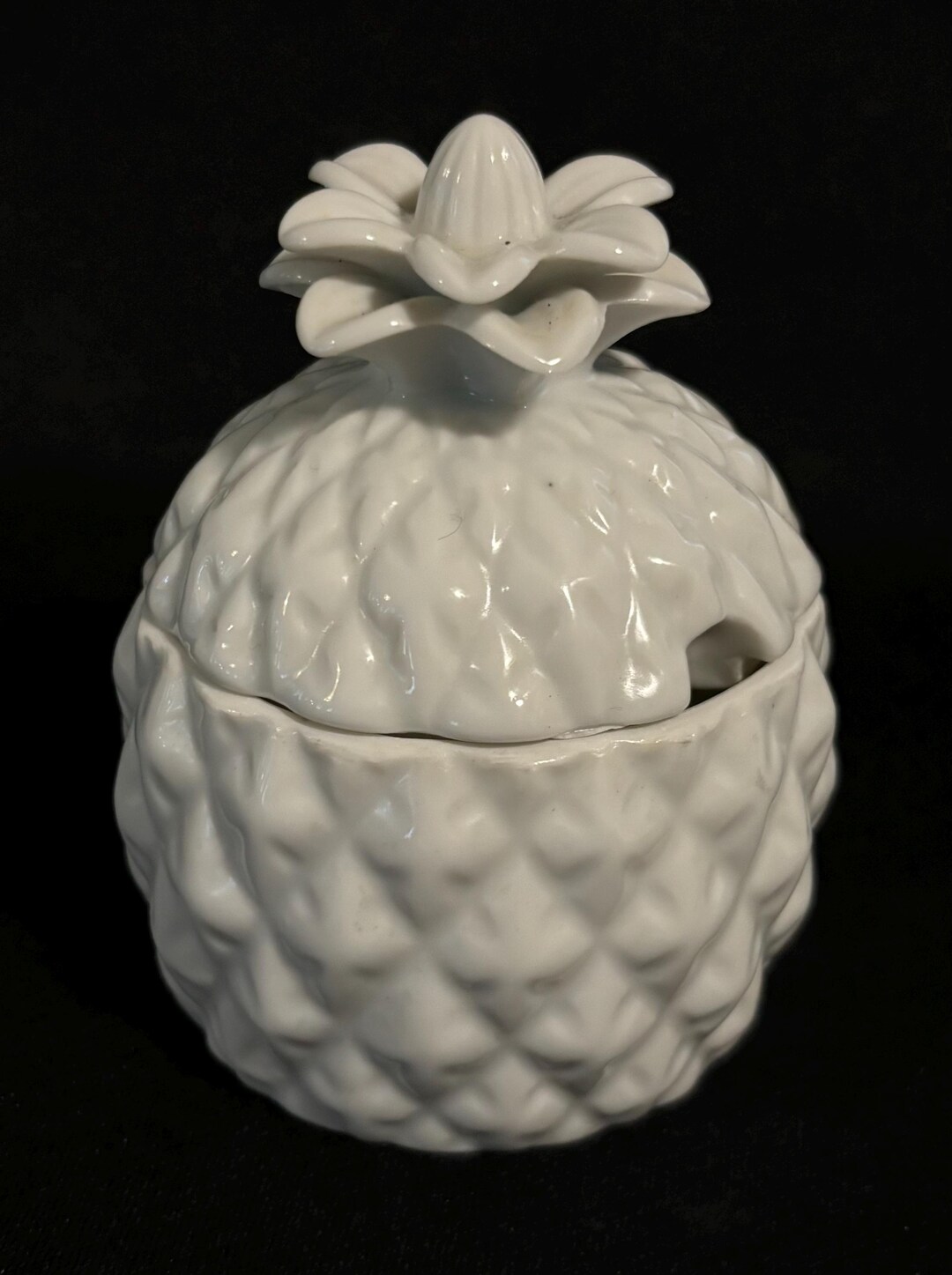 Vintage White Ceramic Pineapple Jampot as Is - Etsy