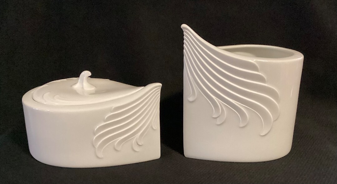 Vintage Kaiser W. Germany White Mid Century Modern Porcelain Sugar Bowl ...