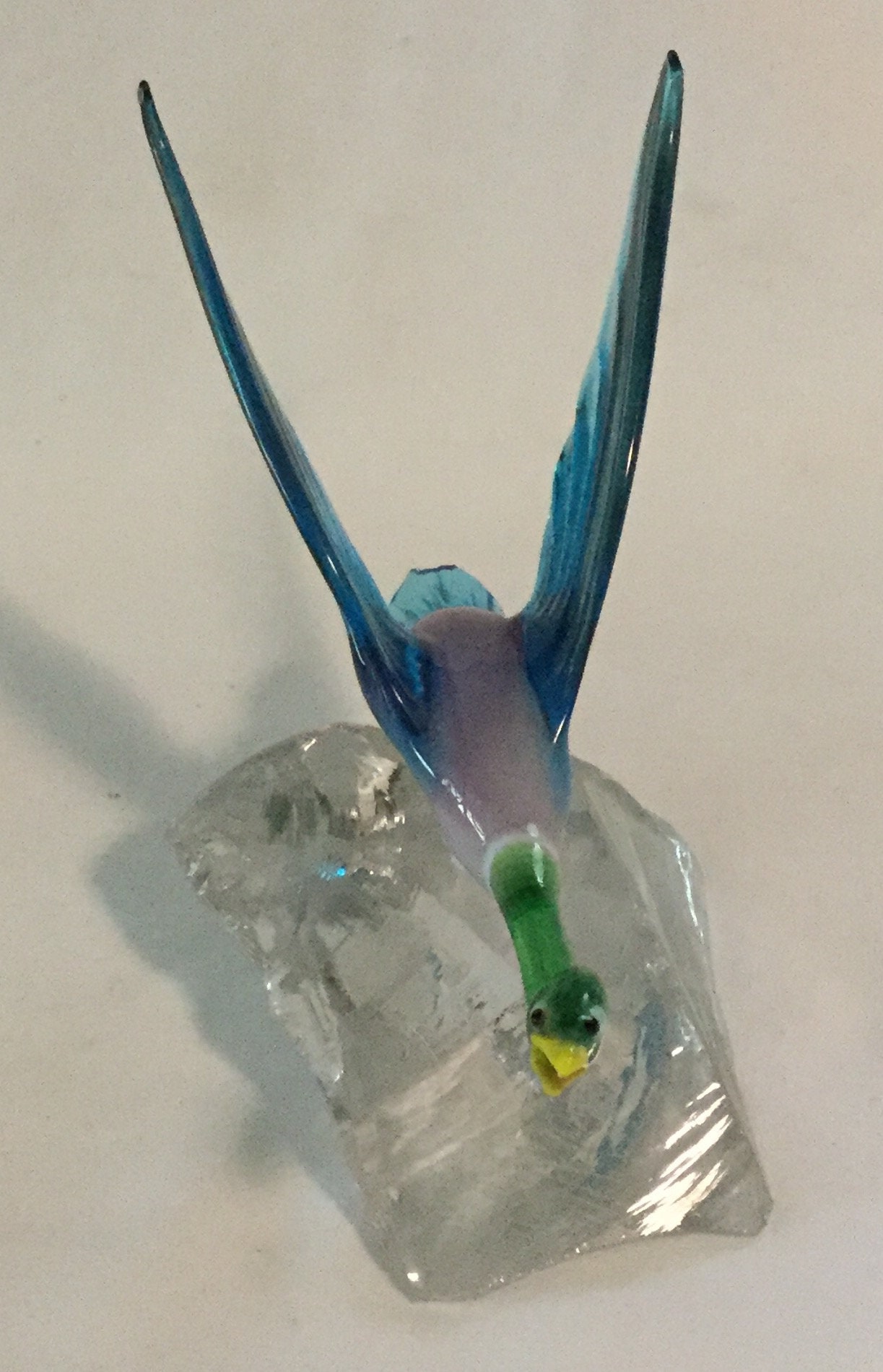 Vintage 2p Venetian Glass Flying Duck Figurine | Etsy