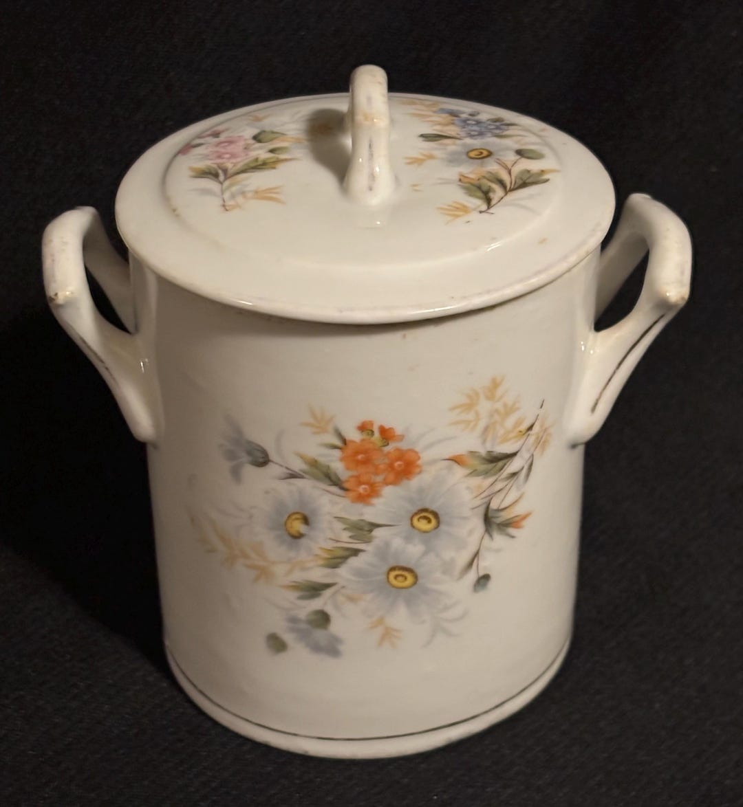 Antique Floral Condensed Milk Container - Etsy