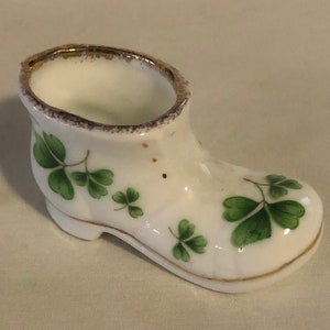 1983 Enesco Miniature Irish Shamrock Shoe Figurine - Etsy