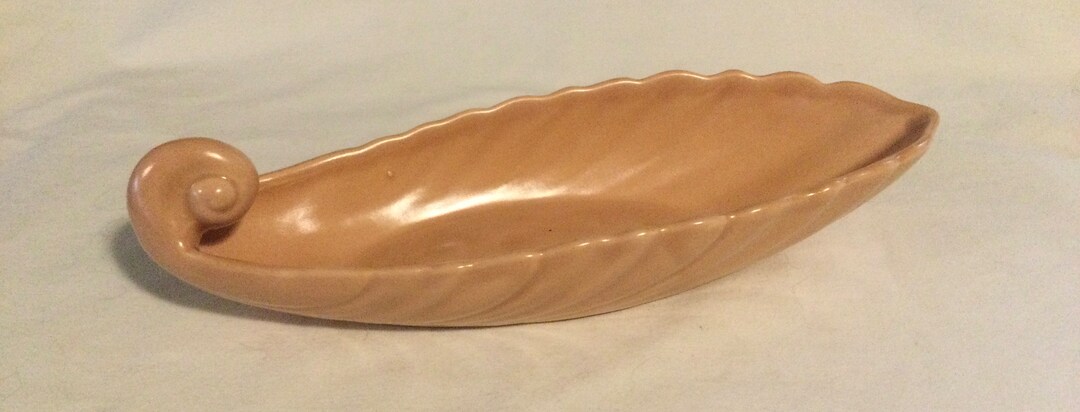 Vintage Franciscan Ware Coronado Satin Coral Pink Shell Shaped Relish ...