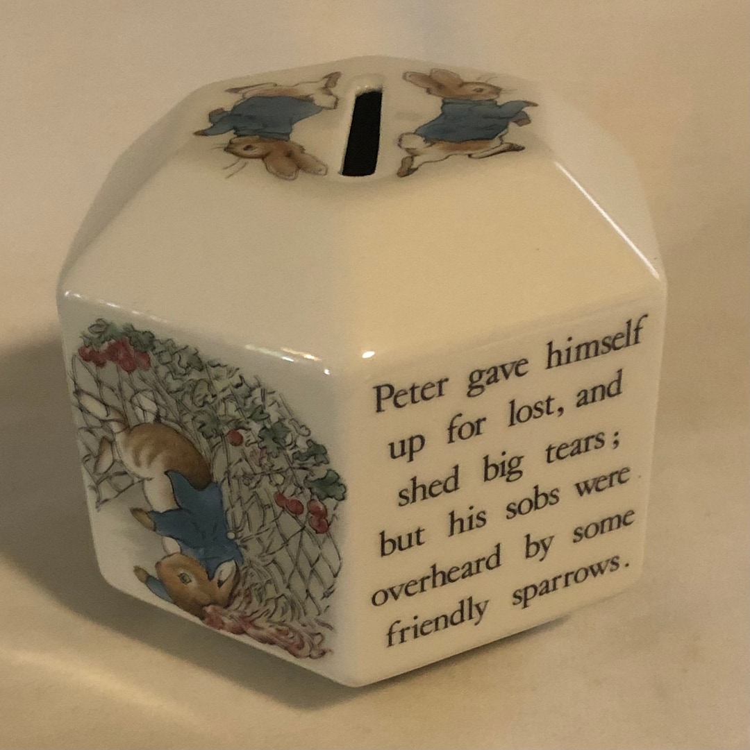 Vintage Wedgwood 6-sided Peter Rabbit Bank - Etsy