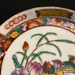 Vintage Japanese Porcelain Waterside Floral Pattern Miniature Tea Set ...