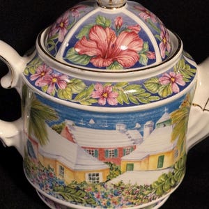 Vintage Sadler Bermuda Island Teapot - Etsy