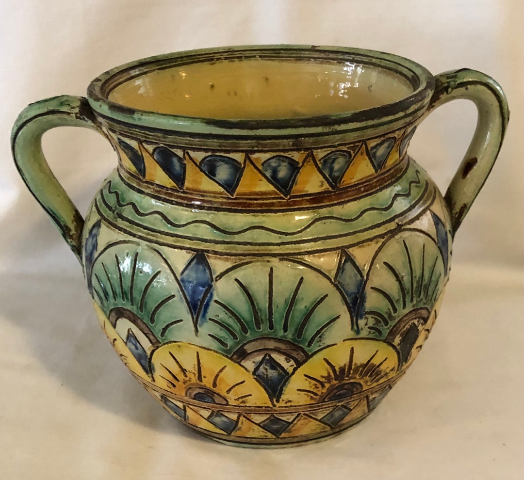 Vintage Cellini Handled Italian Art Pottery Handled Vase - Etsy