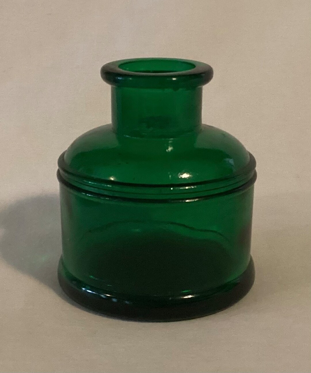 Vintage Made in Japan Green Glass Inkwell - Etsy