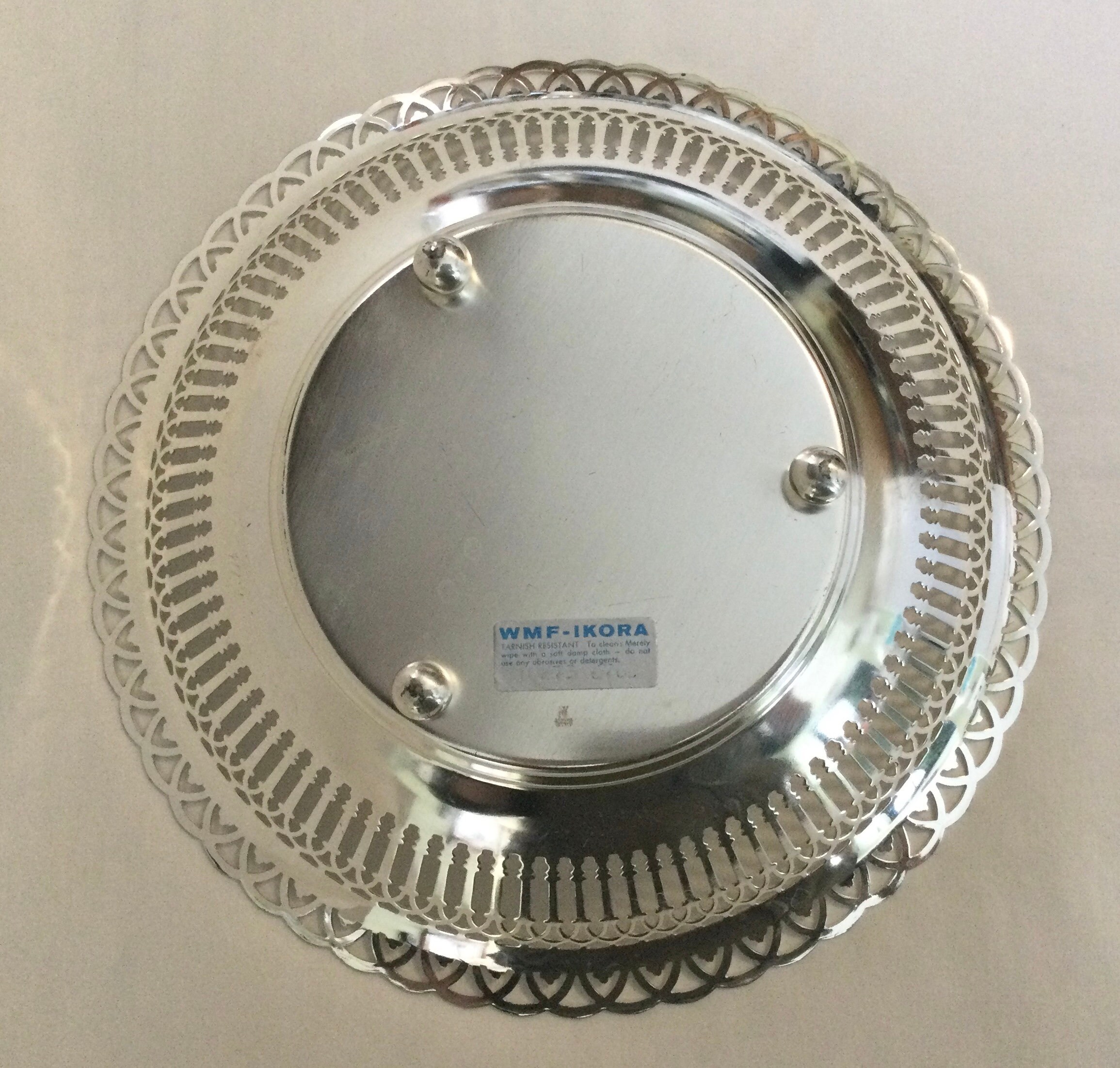 Vintage Wmf-ikora Pierced Pattern Silverplate Center Bowl | Etsy