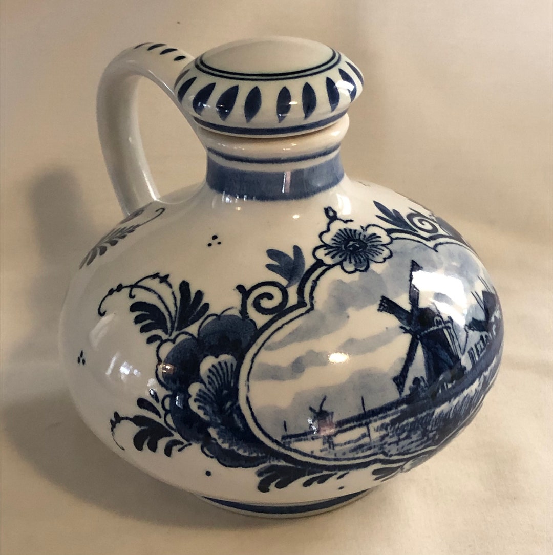 Vintage Bols Zenith Delft Handled Decanter - Etsy