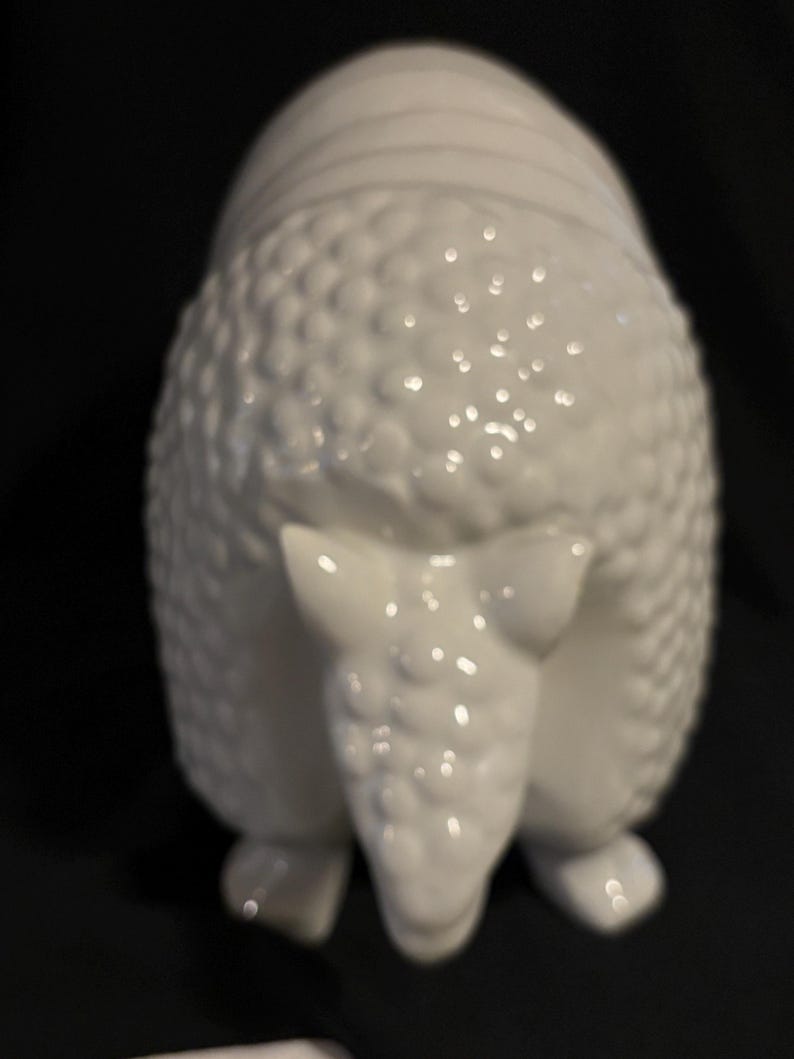 Vintage Large White Glaze Italian Art Pottery Armadillo Figurine - Etsy